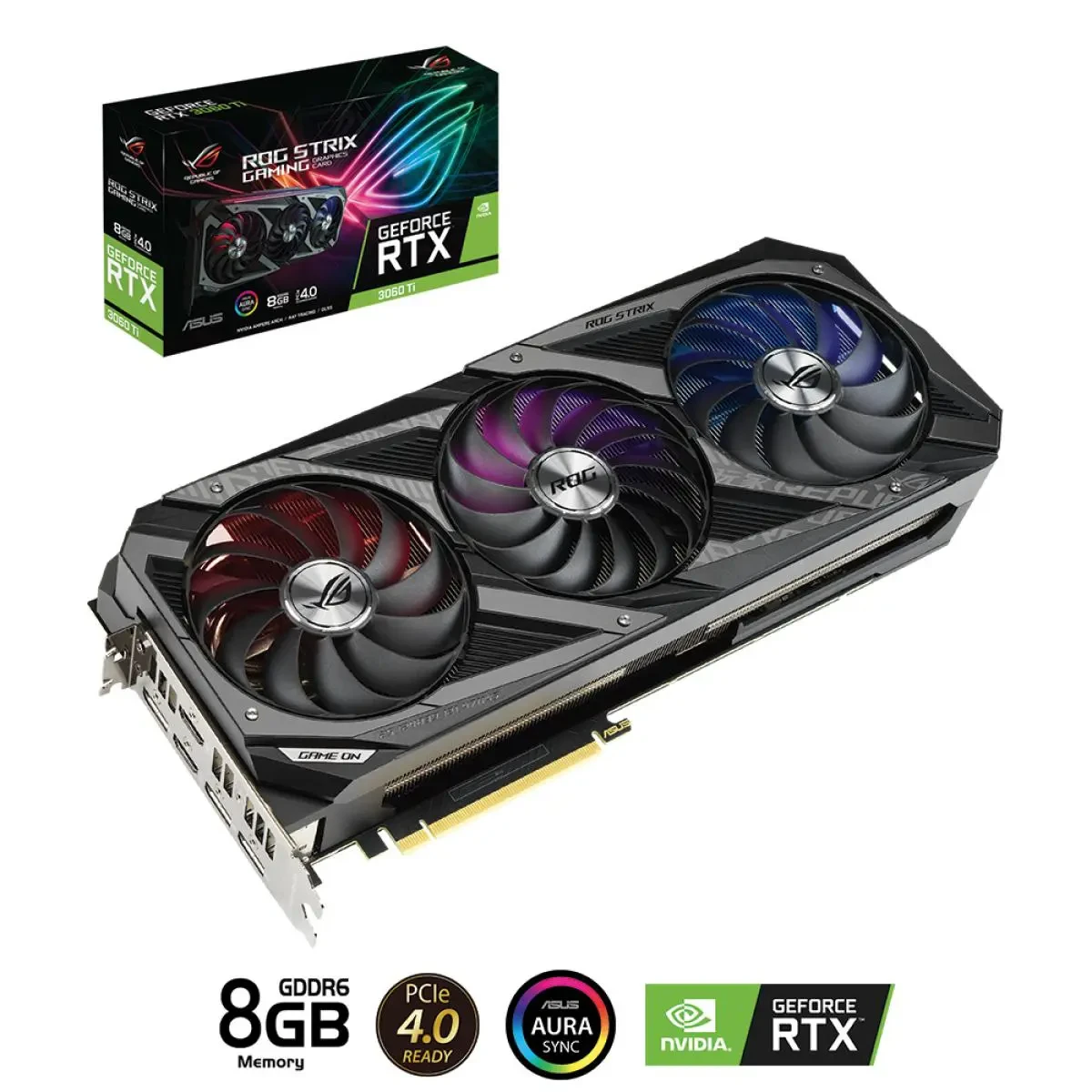 Asus GeForce RTX 3060 Ti ROG Strix Gaming 8GB GDDR6 - White Angel