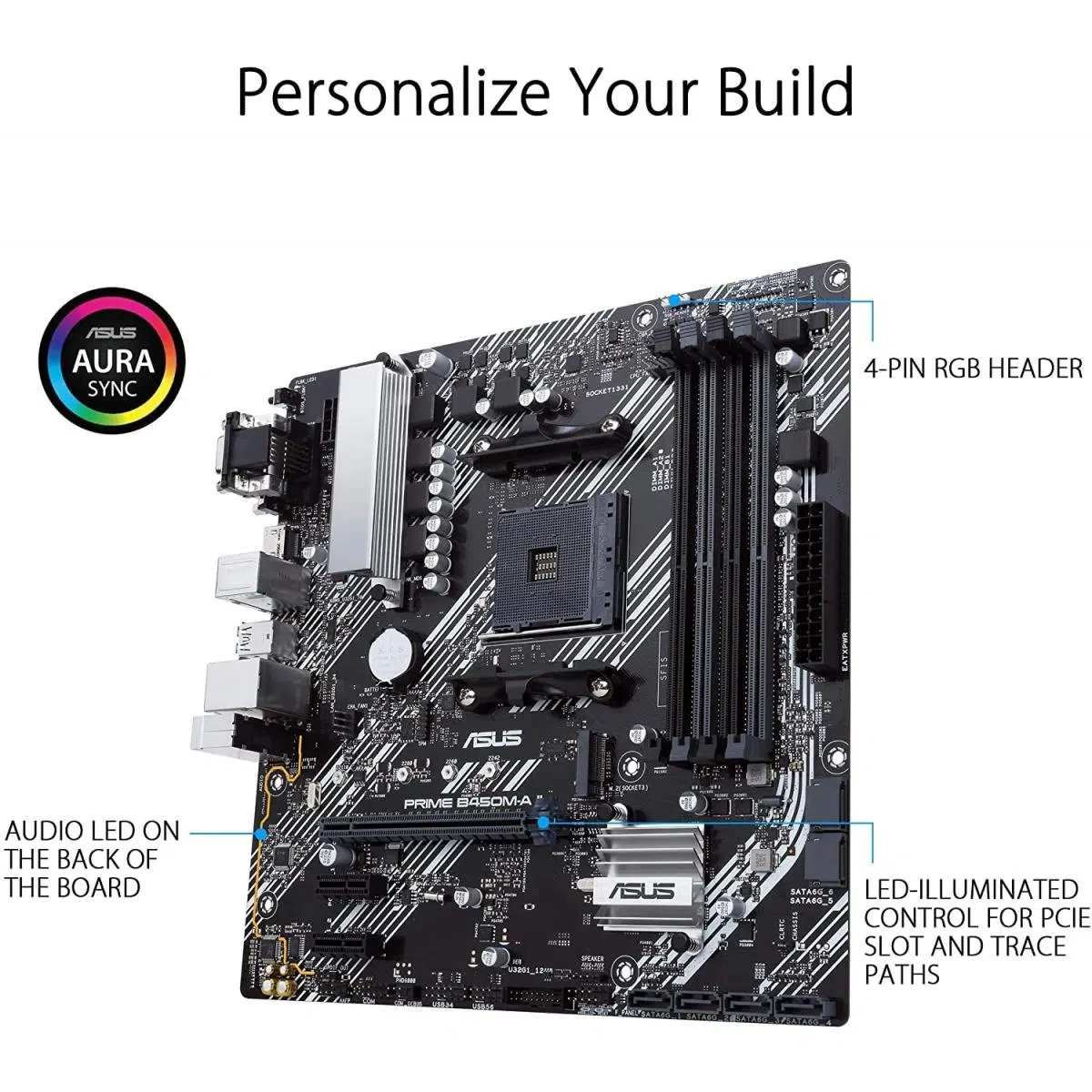 ASUS PRIME B450M-A II AMD B450 MICRO ATX AMD MOTHERBOARD - White Angel